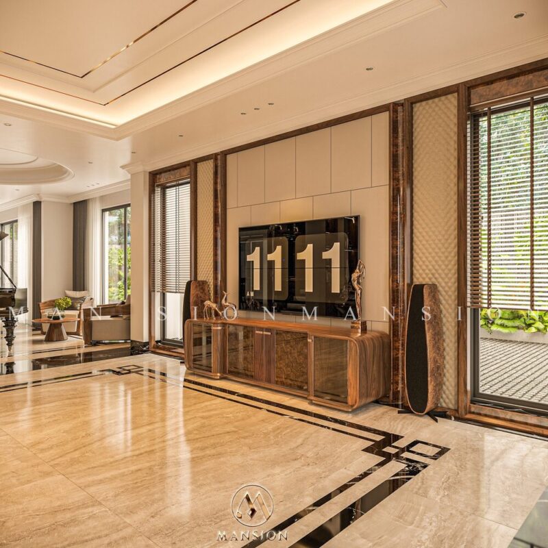 Kệ tivi gỗ óc chó KTV-M038 - Nội thất gỗ óc chó Mansion